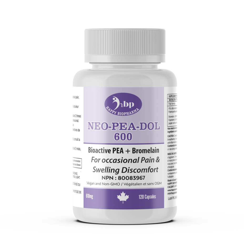 NEO-PEA-DOL 600 MG, 120 V-CAPS Palmitoylethanolamide (PEA)+Bomelain ...